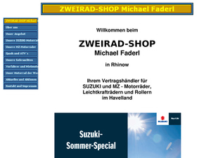 Zweirad-Shop Michael Faderl in Rhinow - Motorradhändler